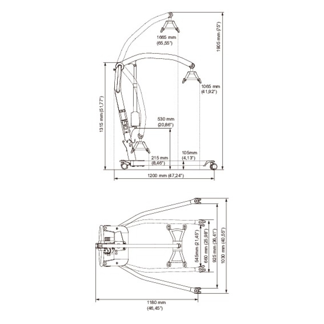 Molift Smart 150 Hoist | Portable Travel Patient Lift